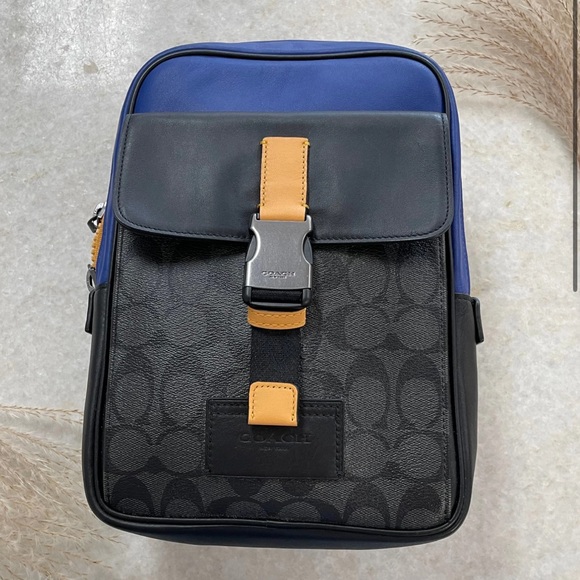 Coach | Bags | Coach Track Pack In Signature Canvas | Poshmark